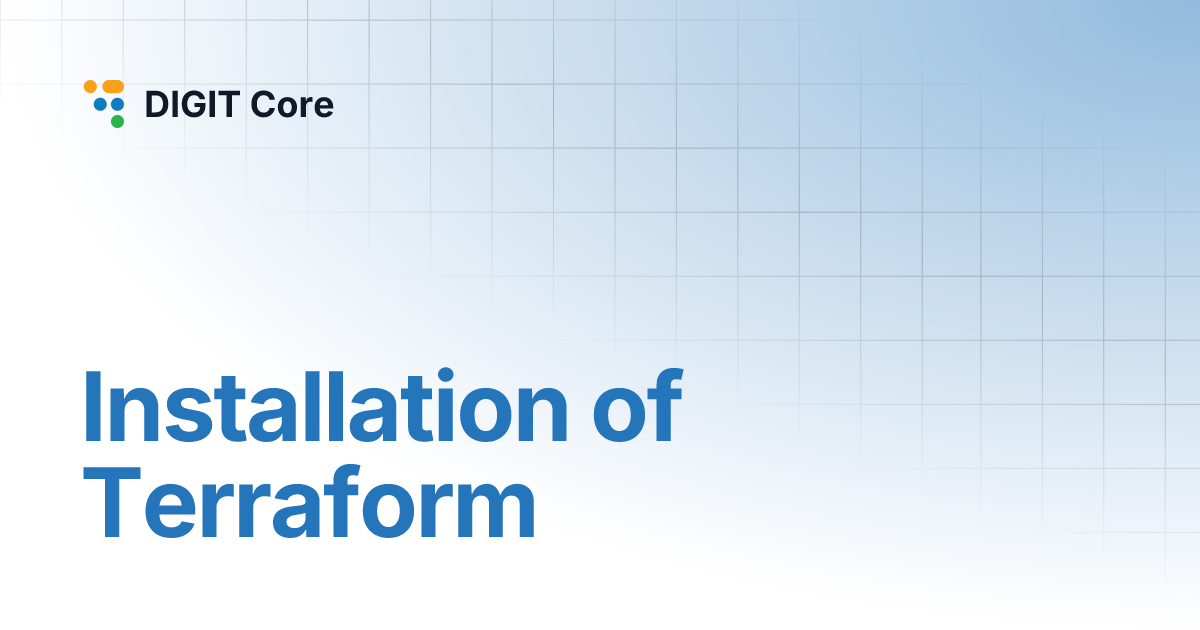 Installation of Terraform | DIGIT Core