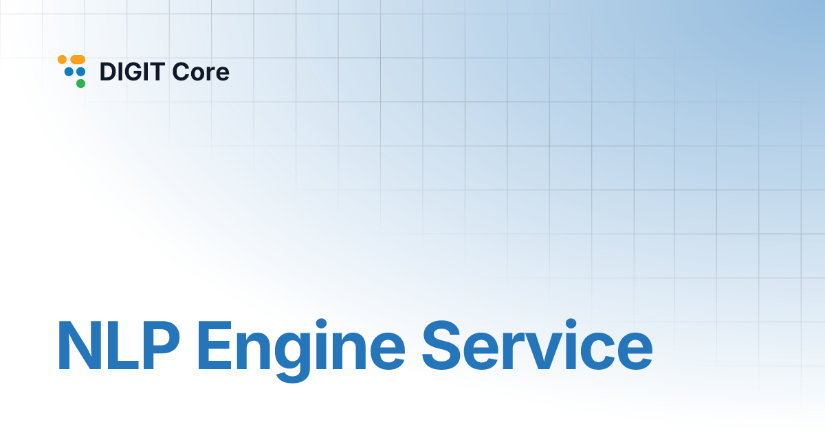 NLP Engine Service | DIGIT Core