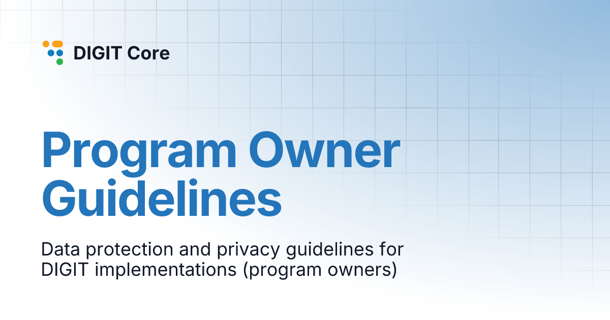 Program Owner Guidelines | DIGIT Core