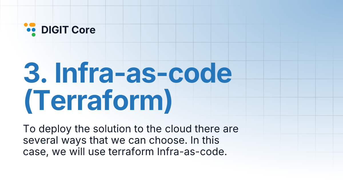 3. Infra-as-code (Terraform) | DIGIT Core