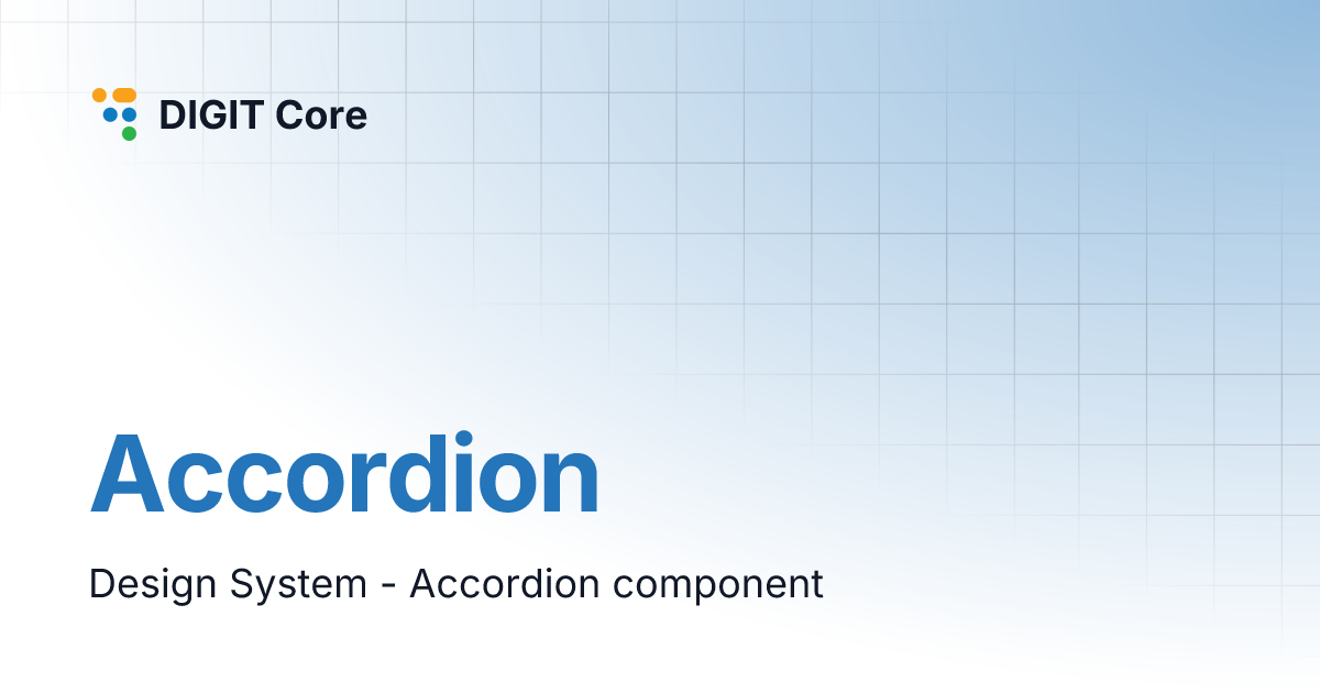 Accordion | DIGIT Core