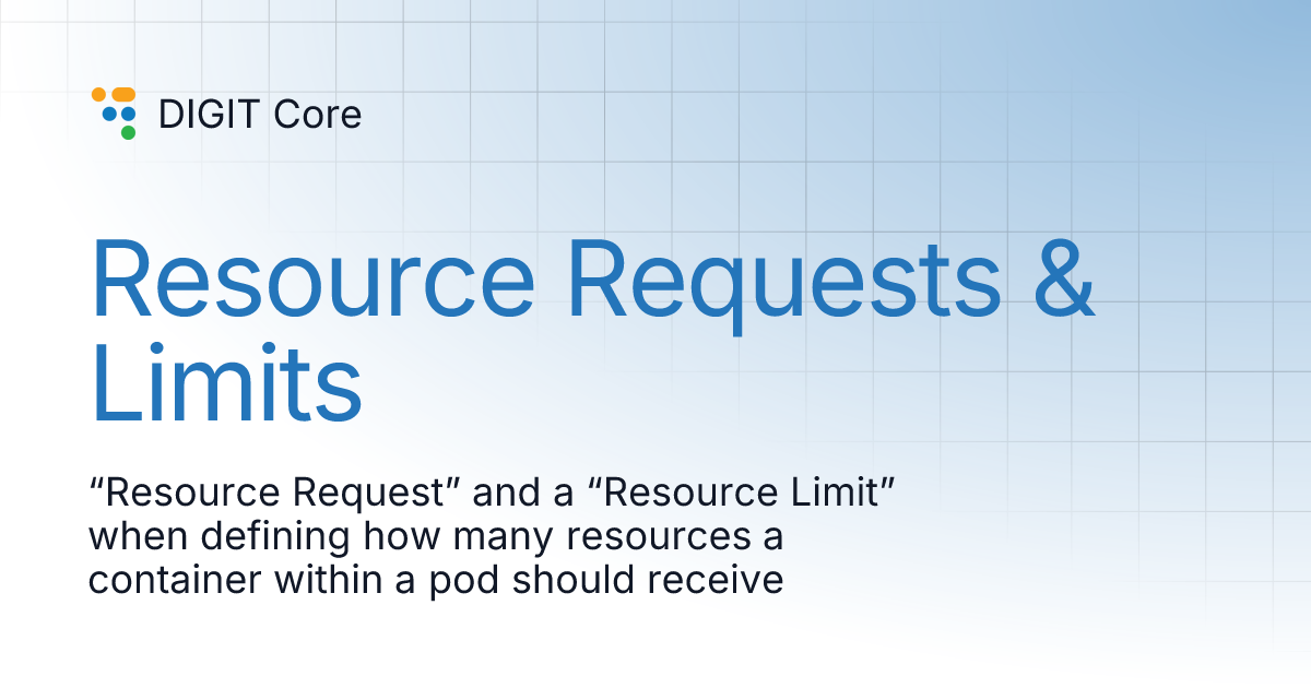 Resource Requests & Limits | DIGIT Core