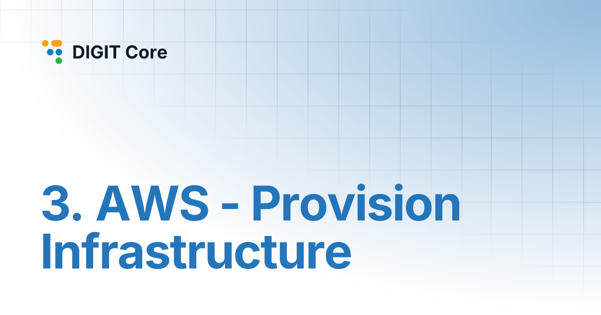 3. AWS - Provision Infrastructure | DIGIT Core