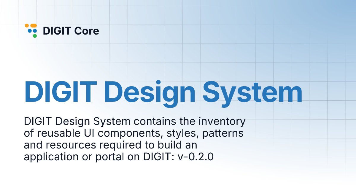 DIGIT Design System | DIGIT Core