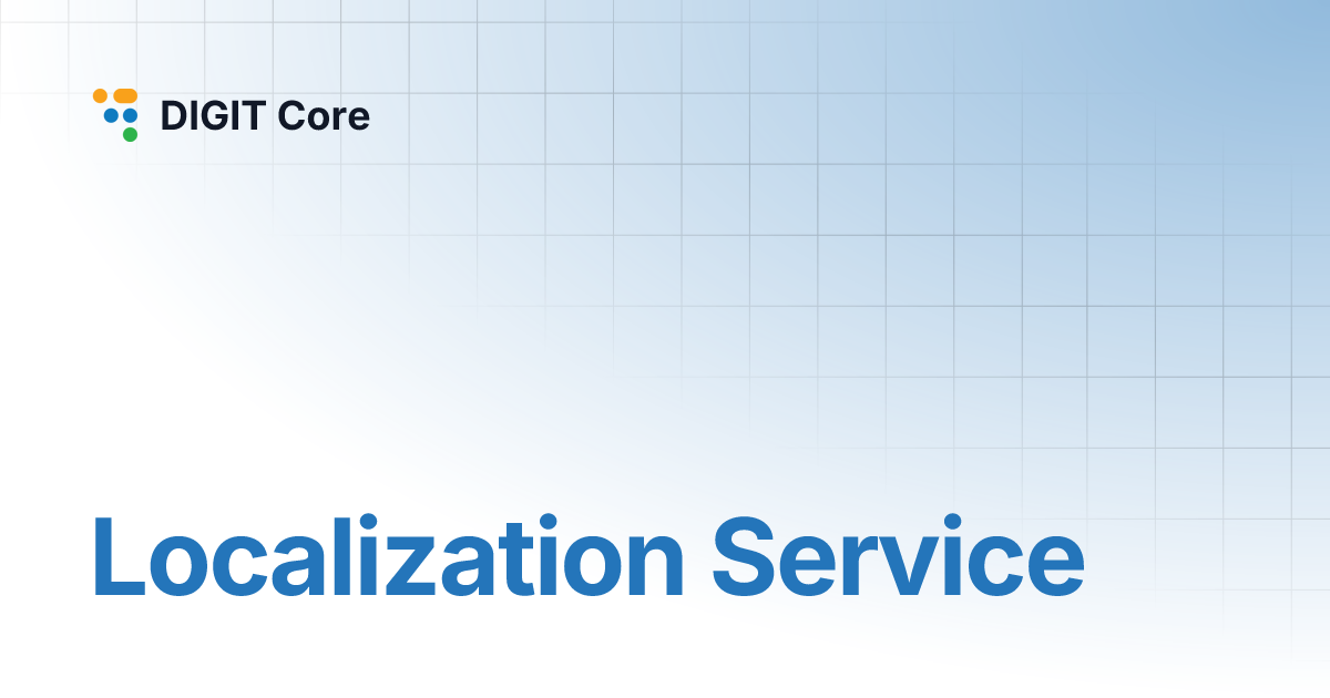 Localization Service | DIGIT Core